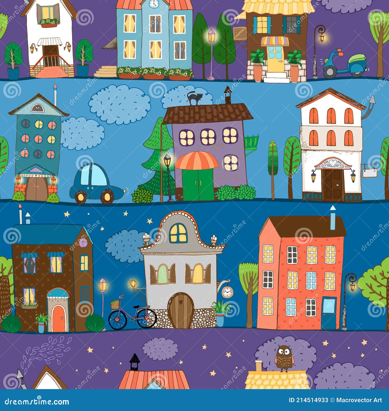 Several Colorful and Cute House Designs Stock Vector - Illustration of ...