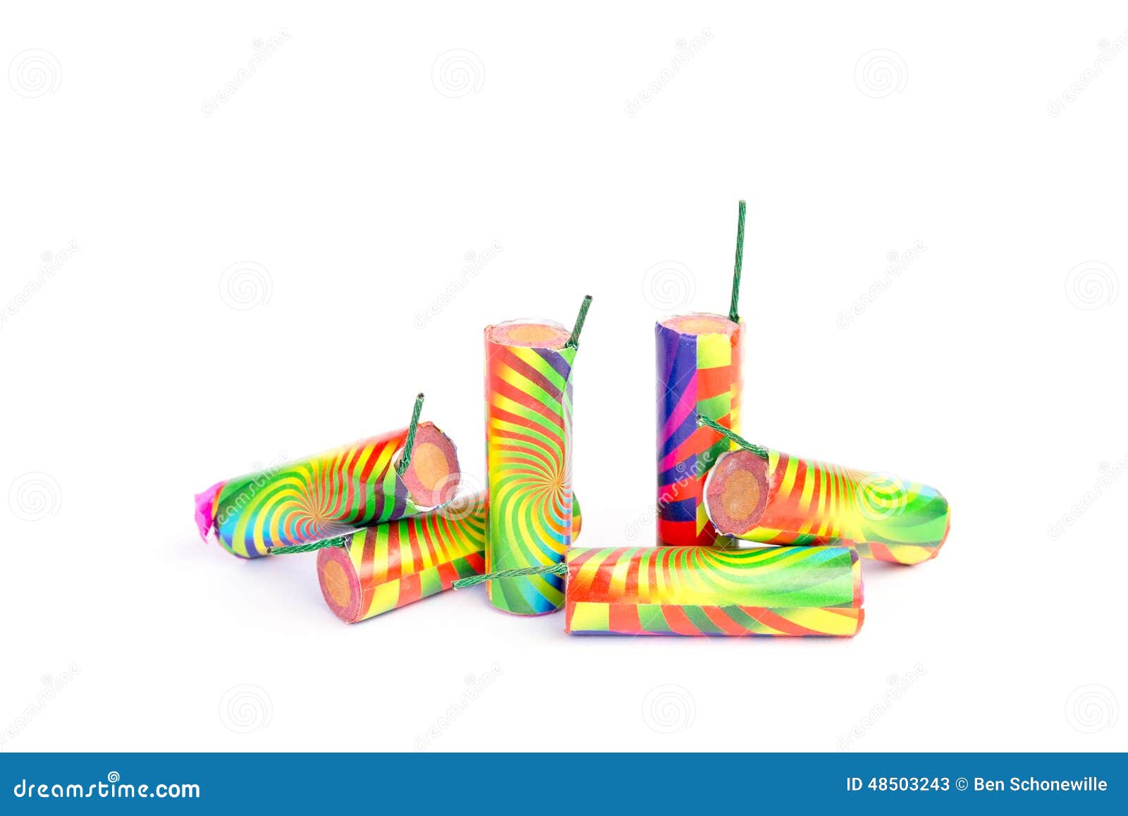 Colorful Firework Display Over City On Beach. Firework Celebration ...