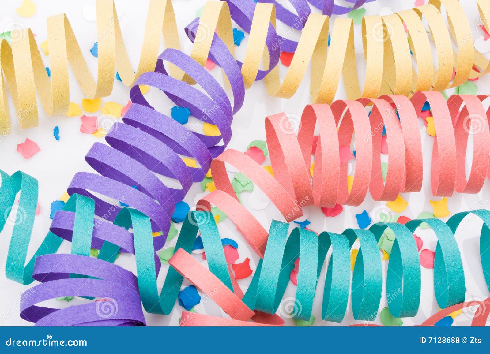 Several Colourful Party Paper Ribbons Stock Photo - Image of paper ...