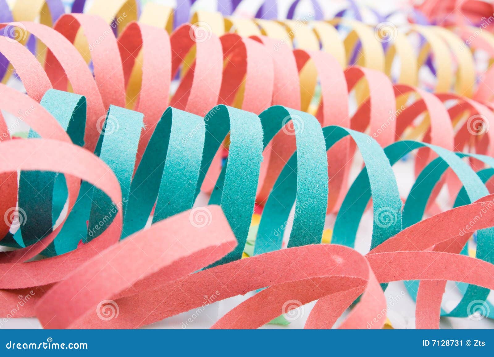 Several Colourful Party Paper Ribbons Stock Image - Image of ribbons ...