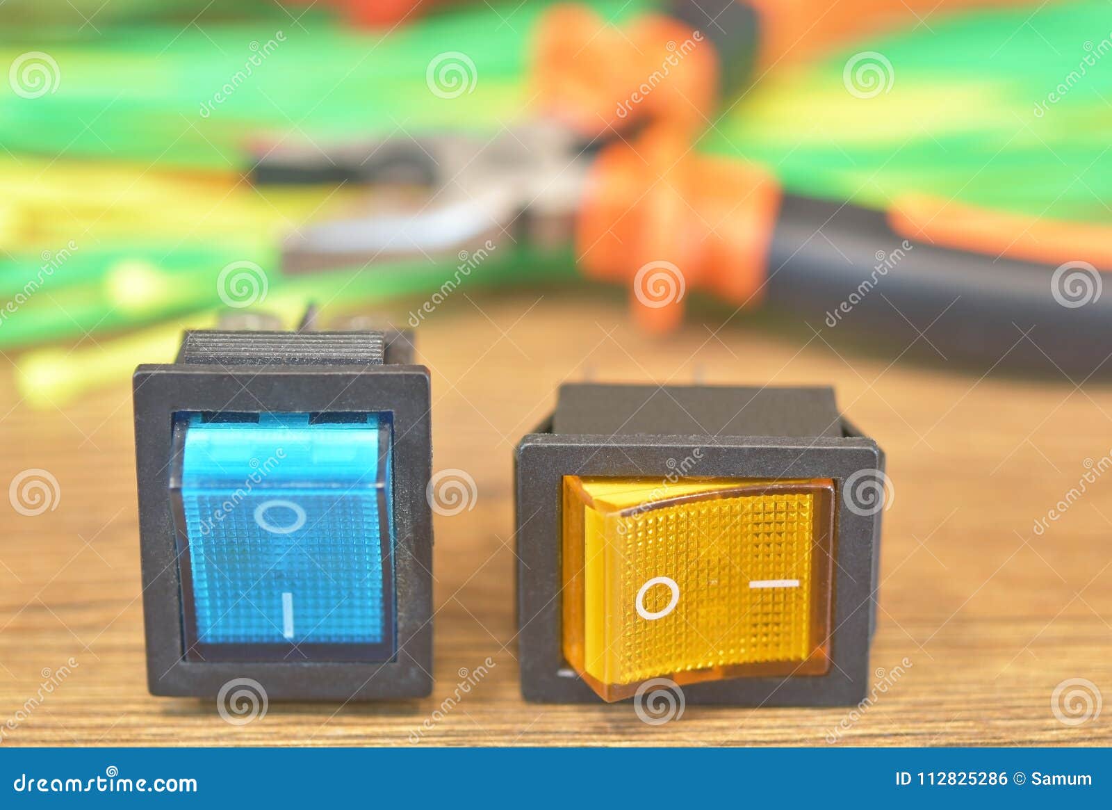 Several Component To Used in Electrical Installations Stock Photo ...