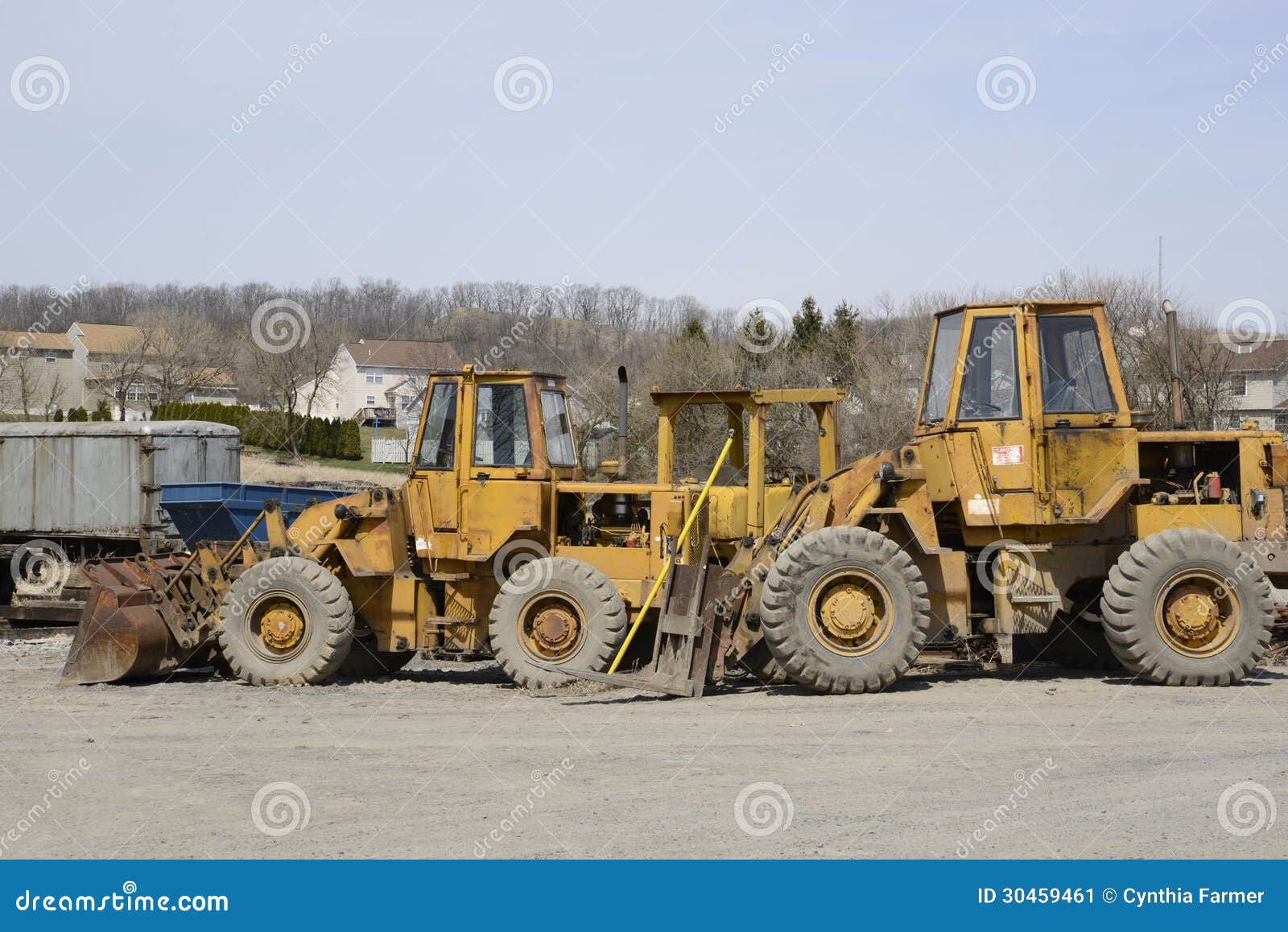 Several Construction Vehicles Stock Image - Image of fronted, machinery ...