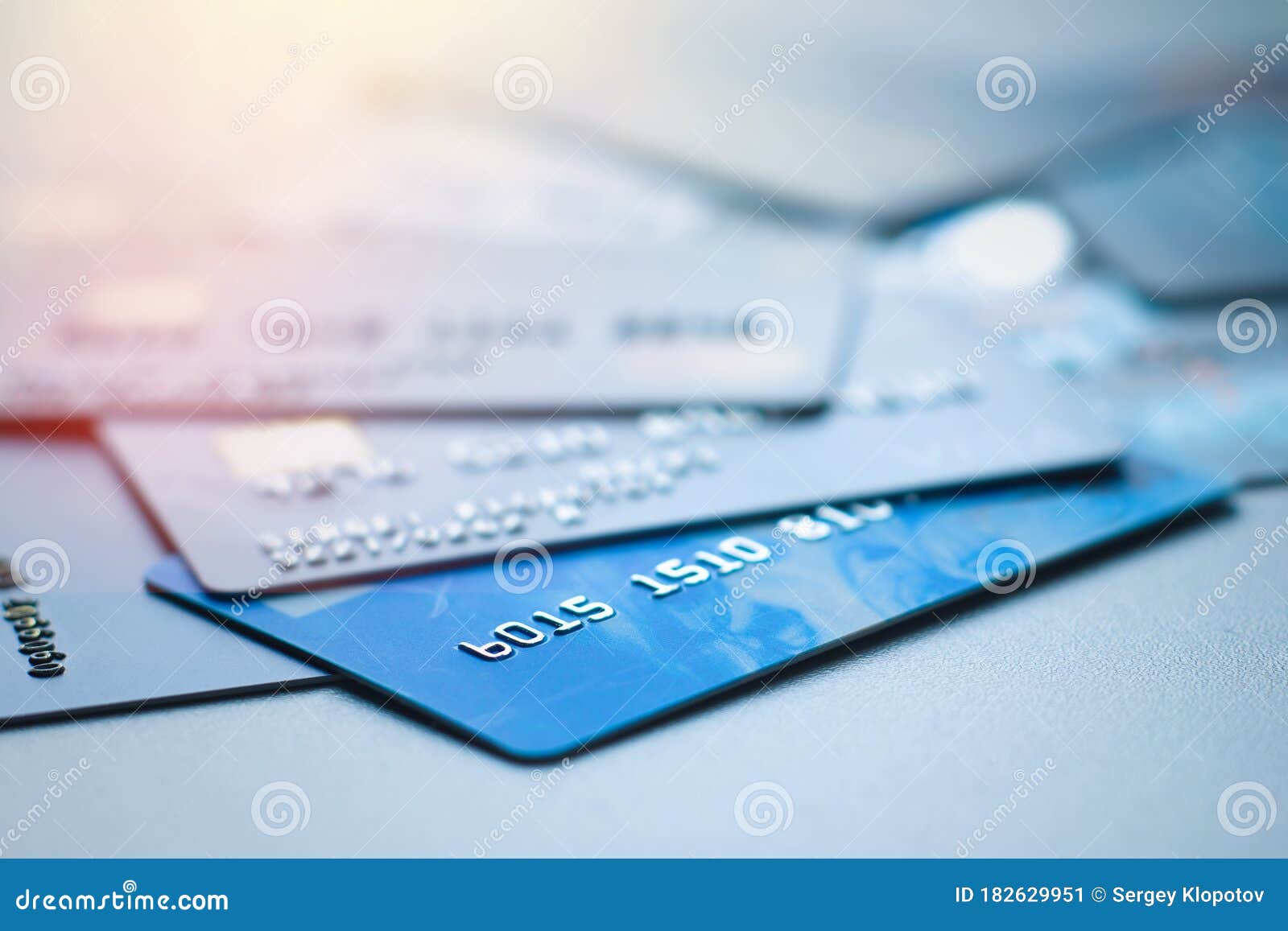 Several Credit or Debit Bank Cards Stock Image - Image of retail ...