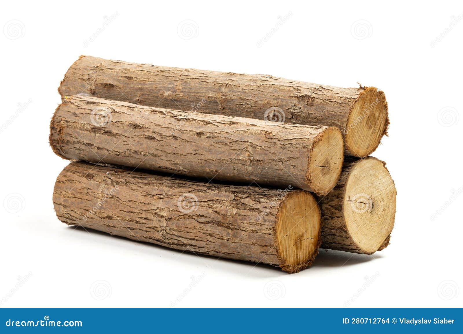 Several Cut Willow Logs Isolated Over White Stock Photo - Image of ...