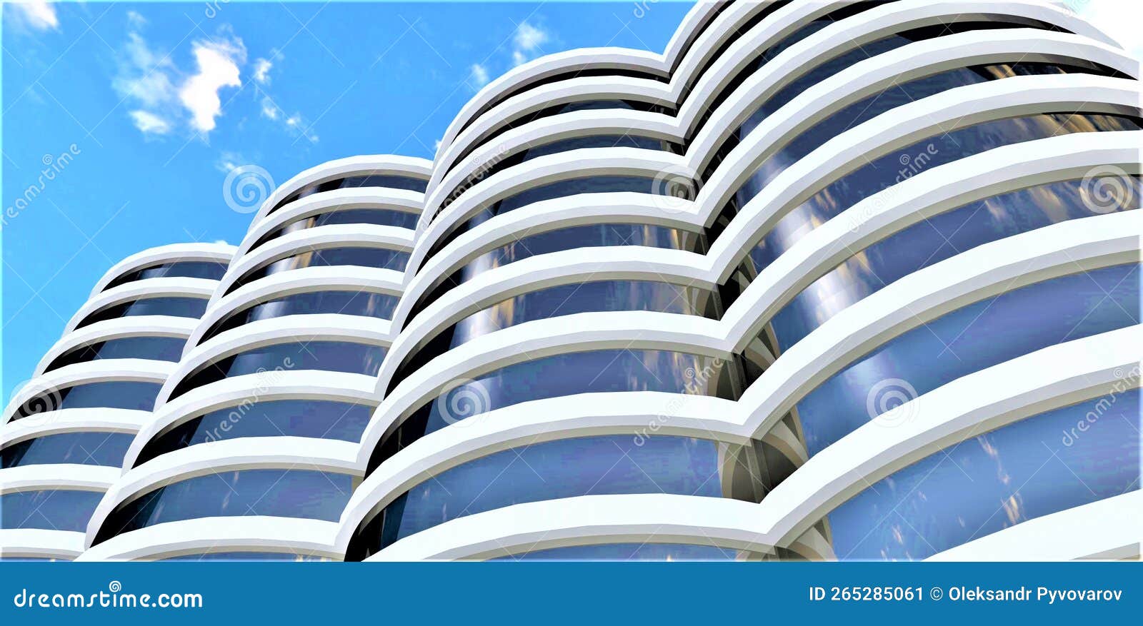 Several Cylindrical Skyscrapers Combined into a Single Architectural ...