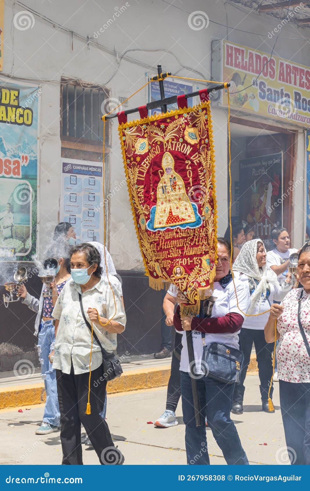 Devout Catholics in the Procession for the 450th Anniversary of the ...