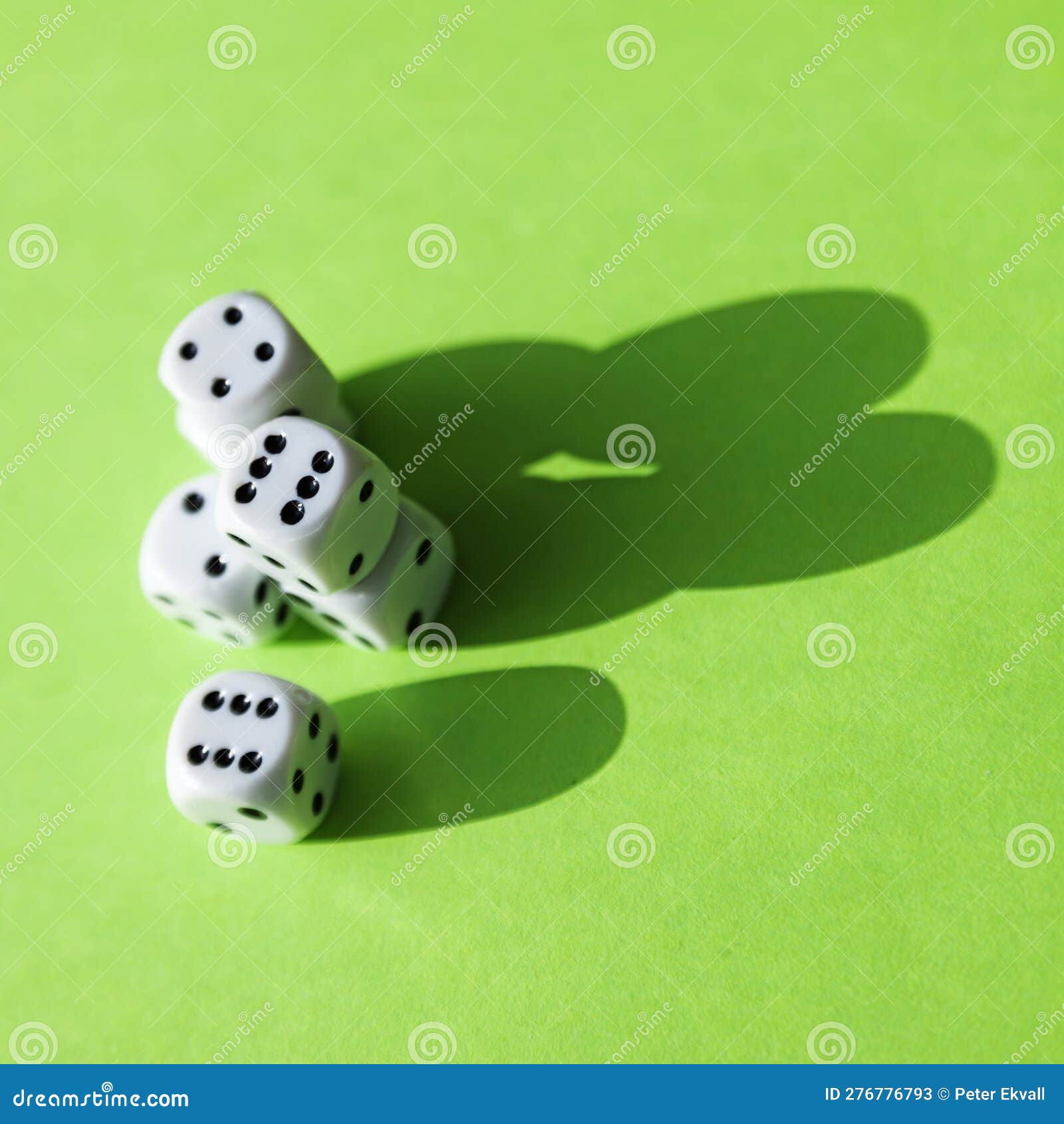 Several Dice Seen from Above Stock Image - Image of game, fall: 276776793