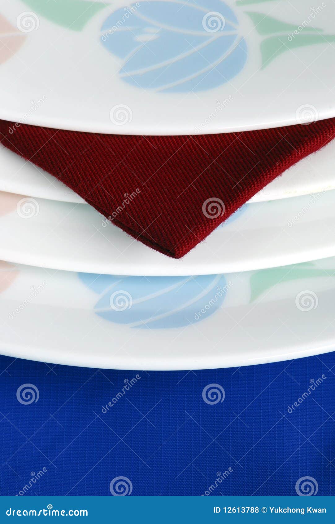 Several Dinner Plates Stacked Together Stock Photo - Image of pile ...