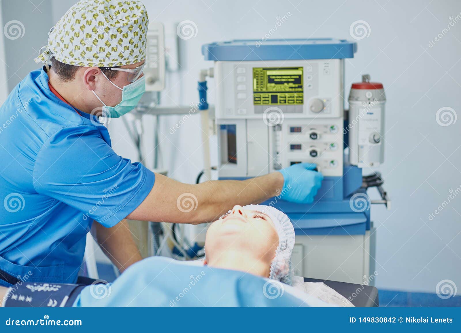 Several Doctors Surrounding Patient on Operation Table during T Stock ...