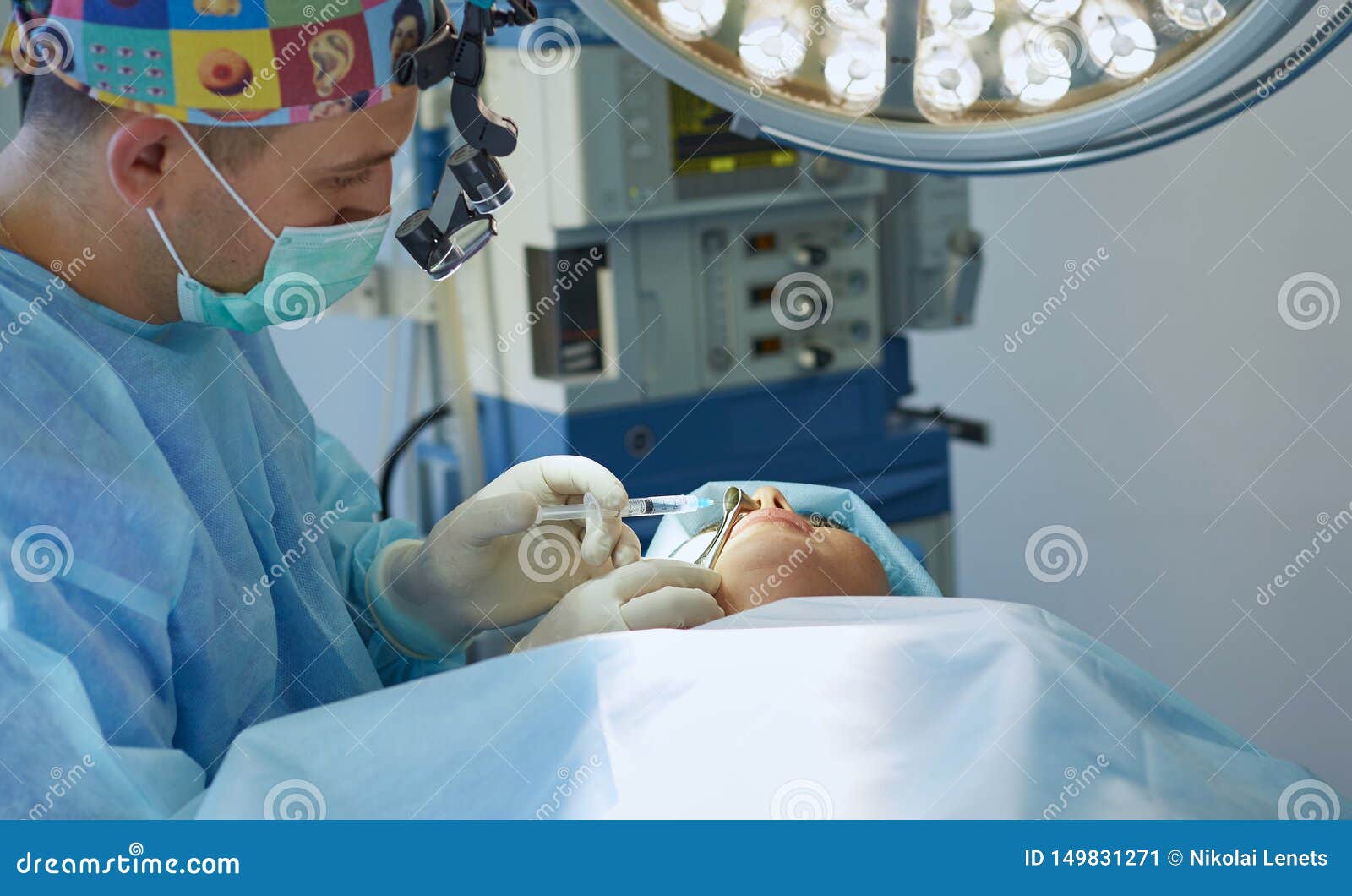 Several Doctors Surrounding Patient on Operation Table during T Stock ...