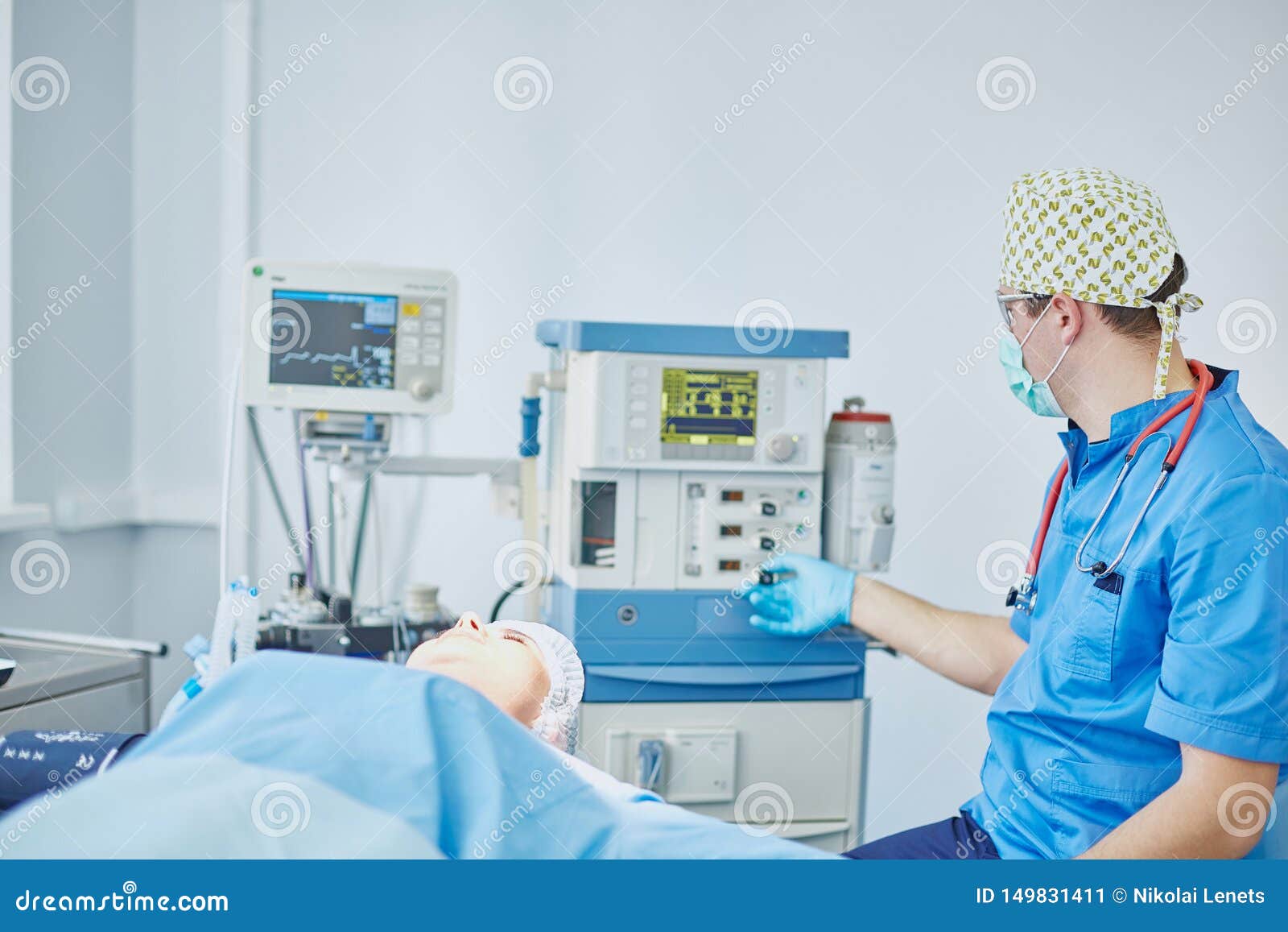 Several Doctors Surrounding Patient on Operation Table during T Stock ...