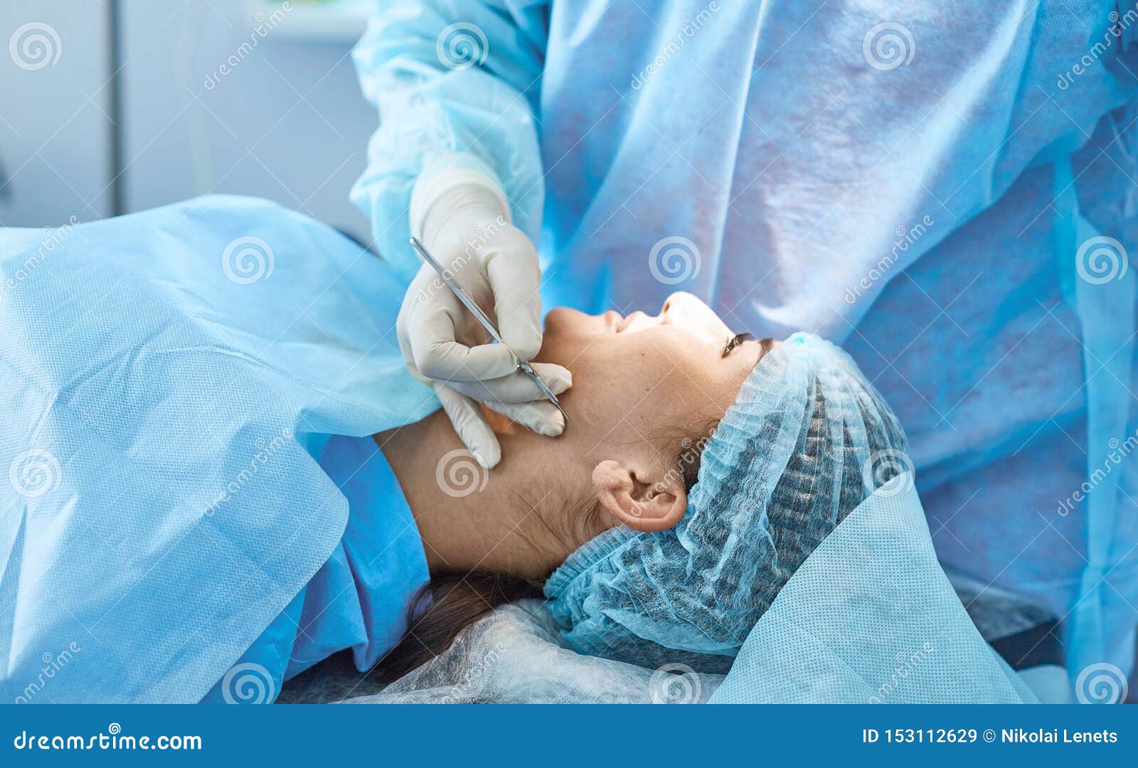 Several Doctors Surrounding Patient on Operation Table during T Stock ...