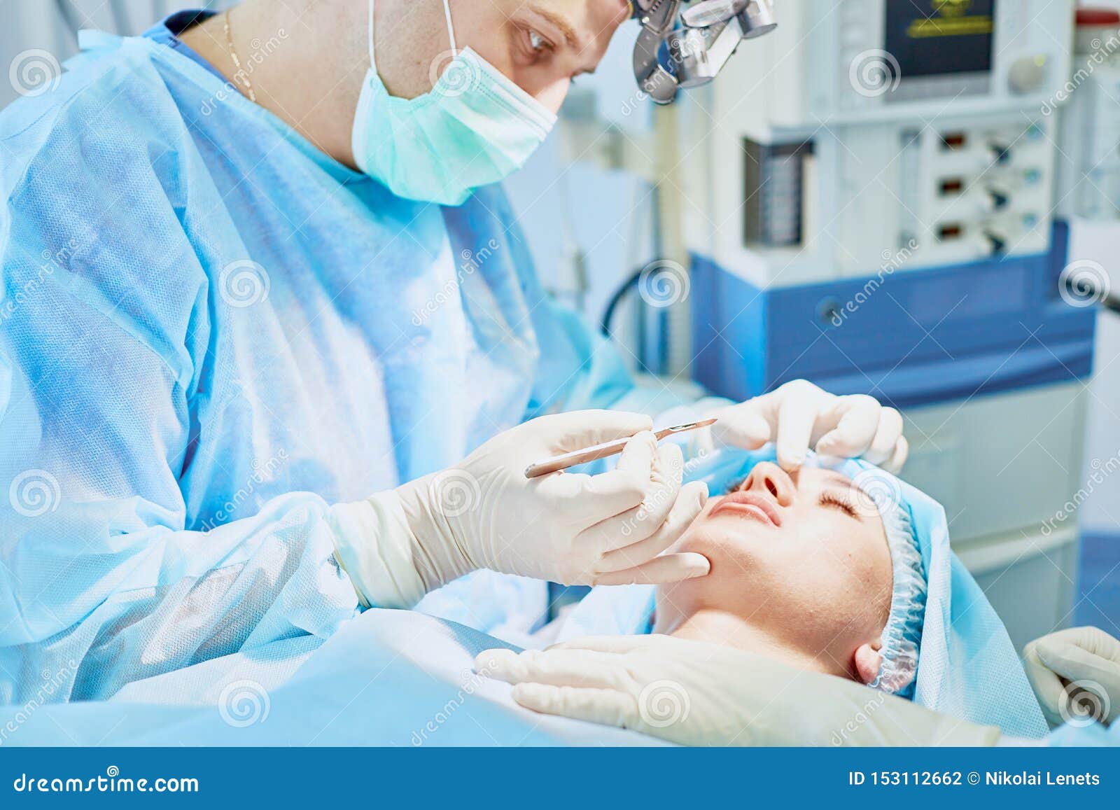 Several Doctors Surrounding Patient on Operation Table during T Stock ...