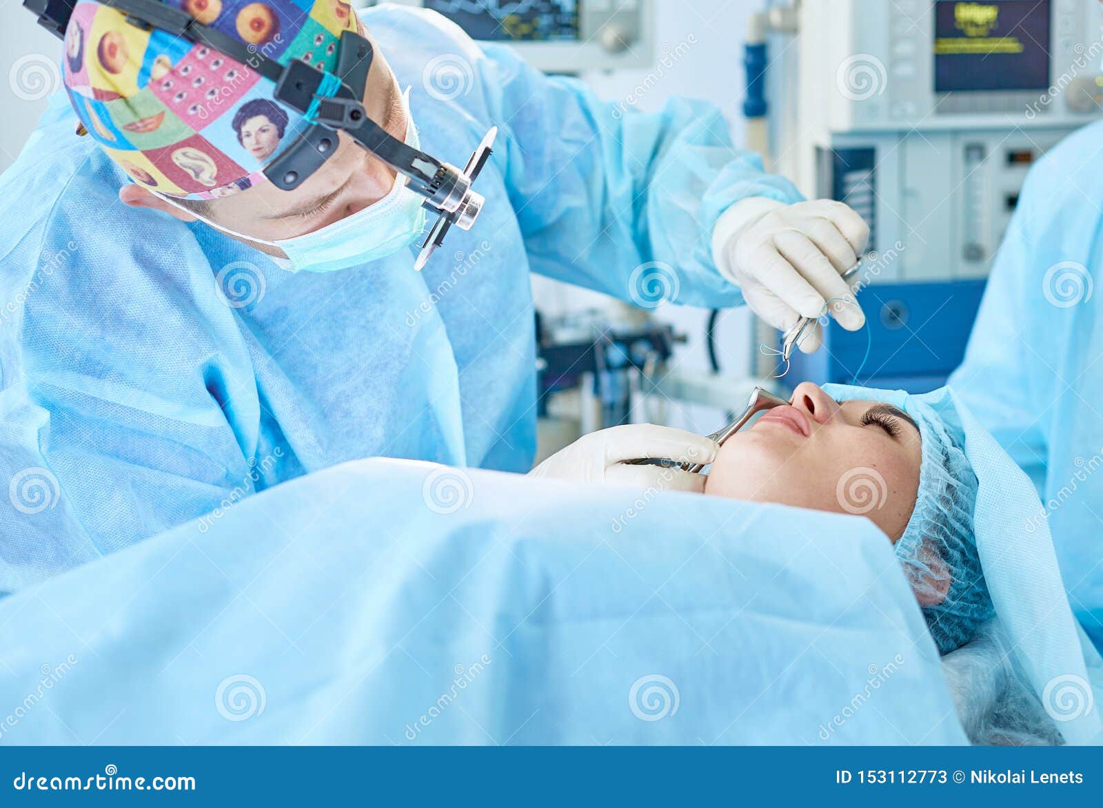 Several Doctors Surrounding Patient on Operation Table during T Stock ...