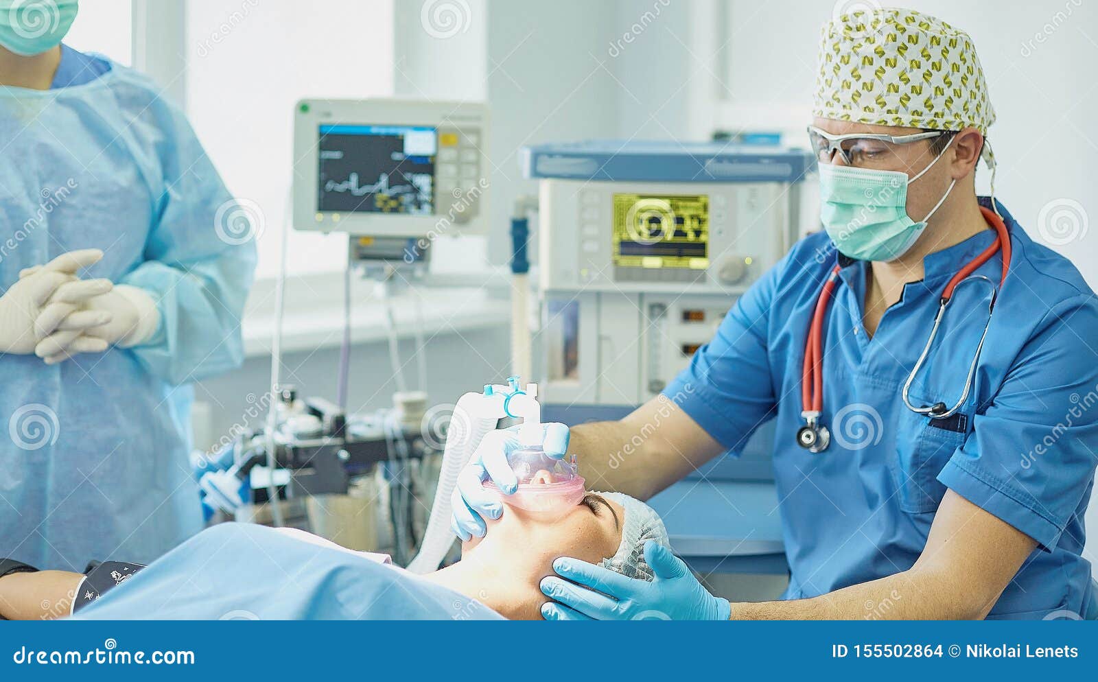 Several Doctors Surrounding Patient on Operation Table during T Stock ...