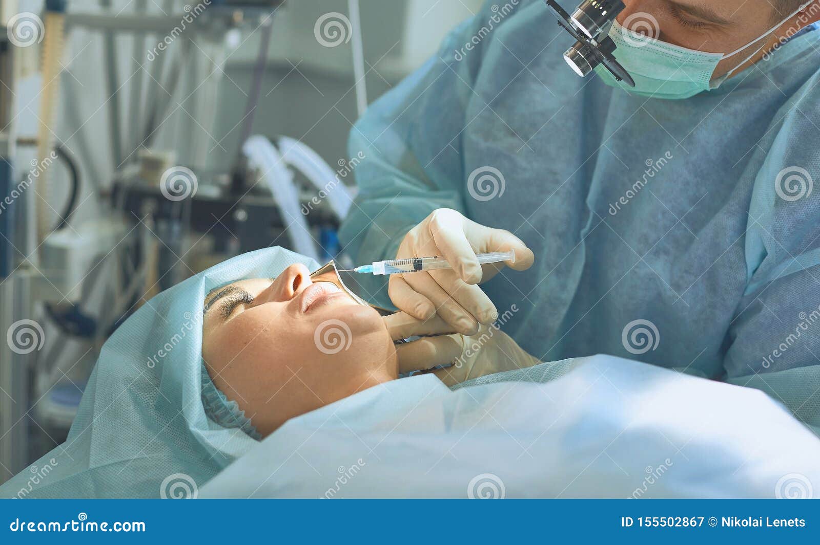 Several Doctors Surrounding Patient on Operation Table during T Stock ...
