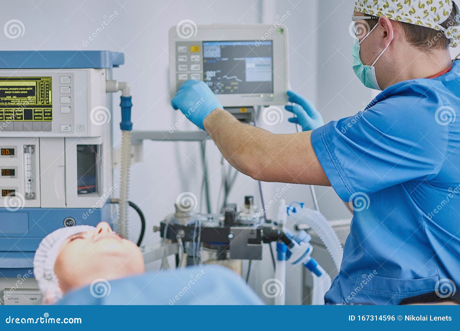 Several Doctors Surrounding Patient on Operation Table during T Stock ...