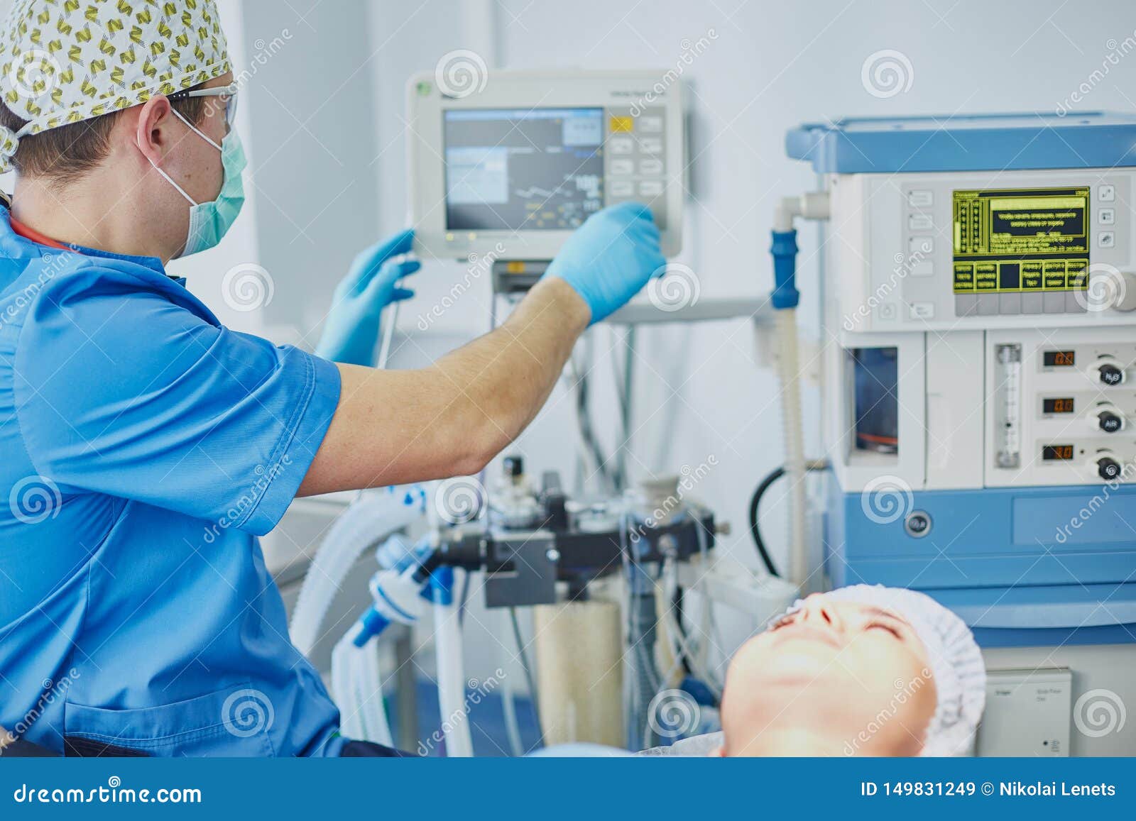 Several Doctors Surrounding Patient on Operation Table during T Stock ...