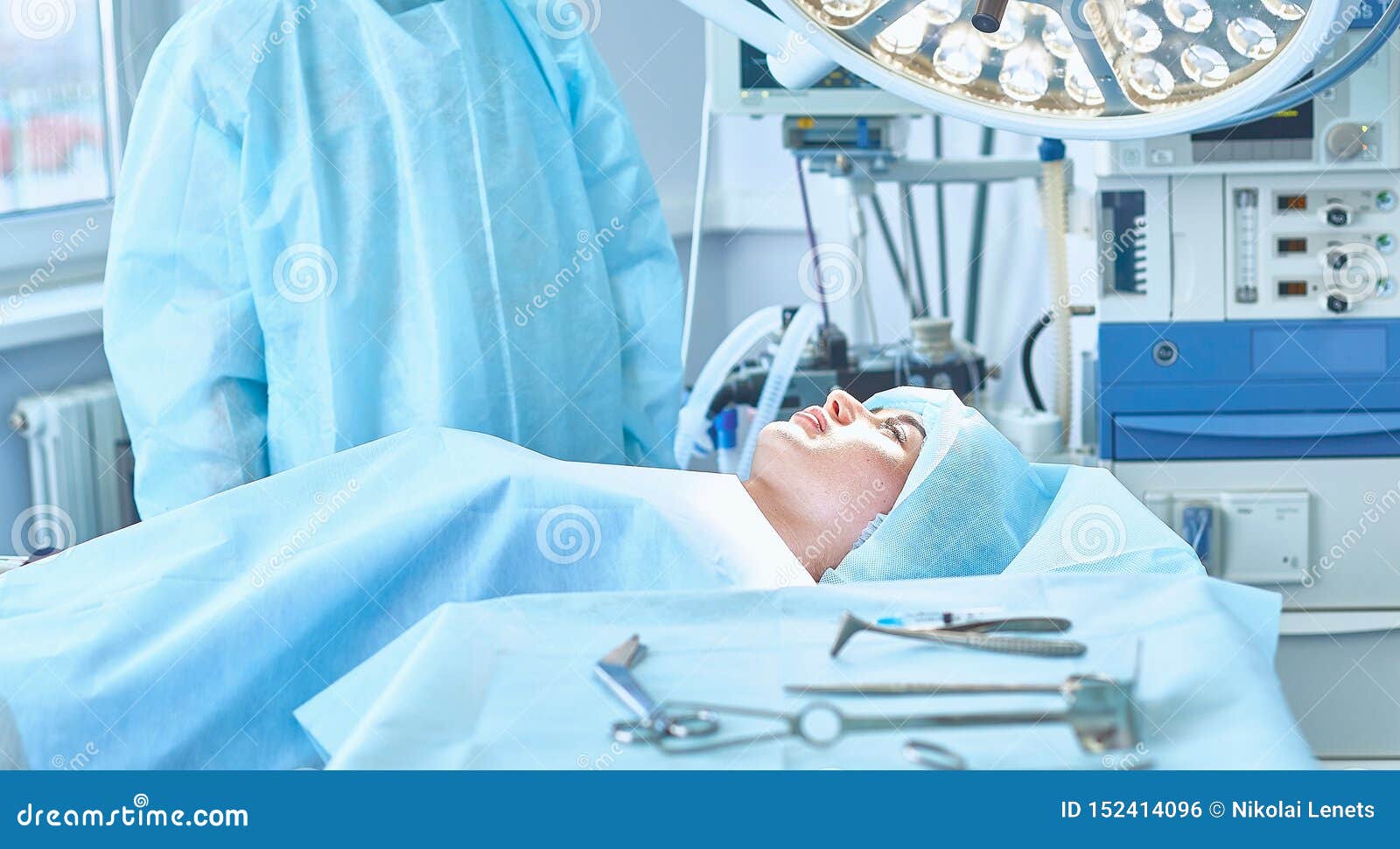 Several Doctors Surrounding Patient on Operation Table during T Stock ...