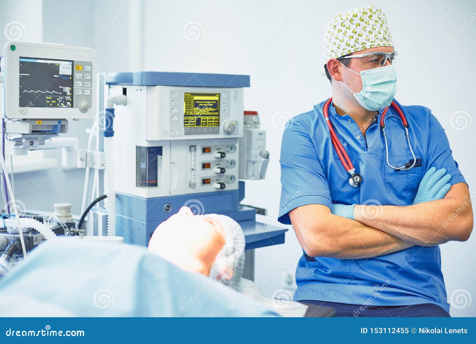 Several Doctors Surrounding Patient on Operation Table during T Stock ...