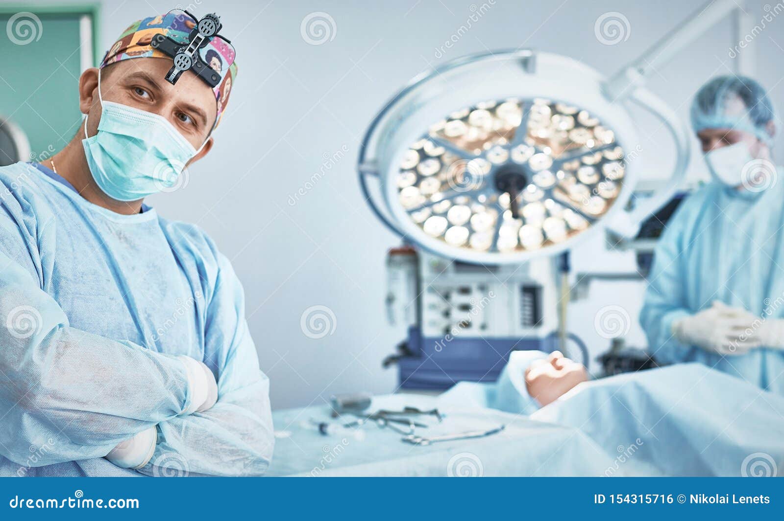 Several Doctors Surrounding Patient on Operation Table during T Stock ...