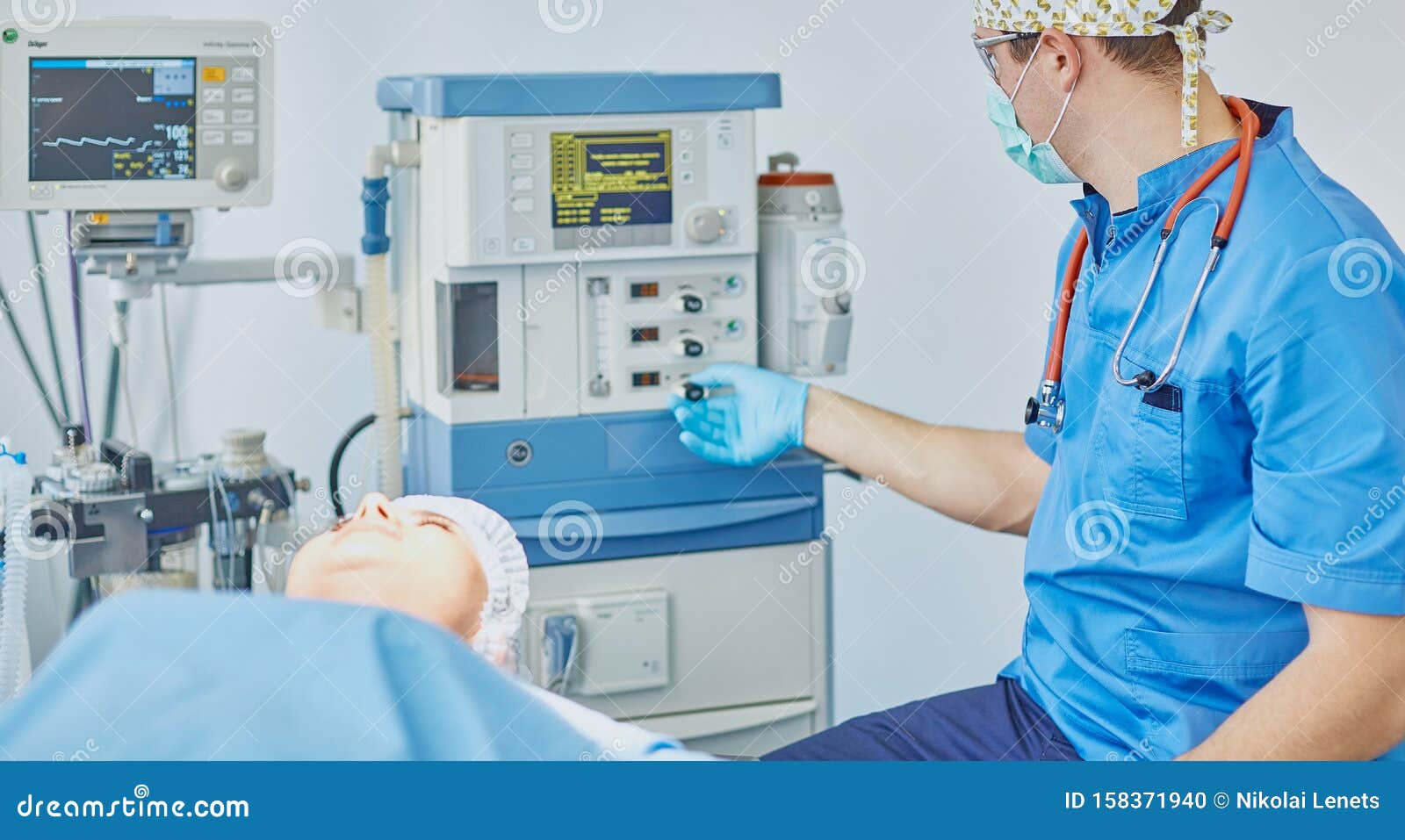 Several Doctors Surrounding Patient on Operation Table during T Stock ...