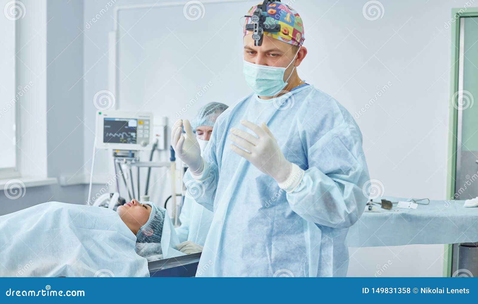 Several Doctors Surrounding Patient on Operation Table during T Stock ...