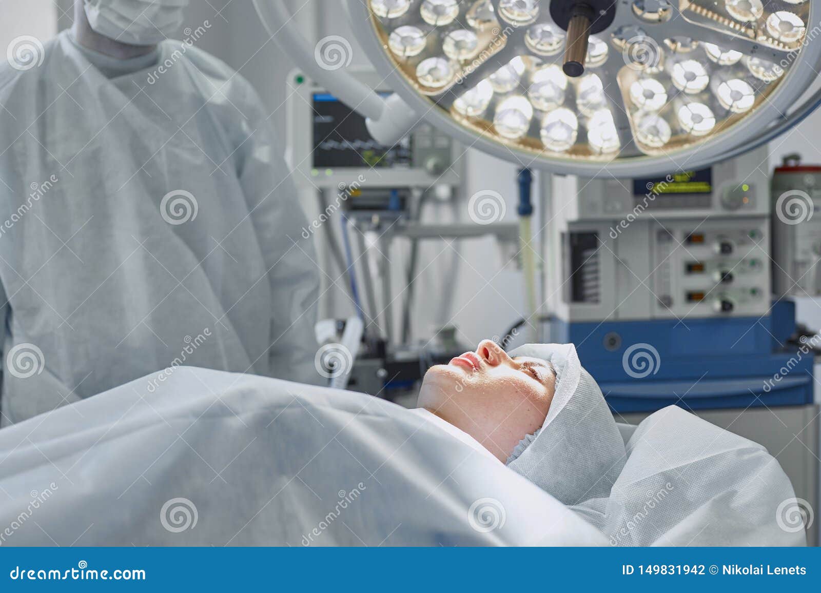 Several Doctors Surrounding Patient on Operation Table during T Stock ...