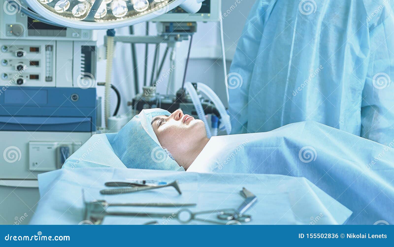 Several Doctors Surrounding Patient on Operation Table during T Stock ...