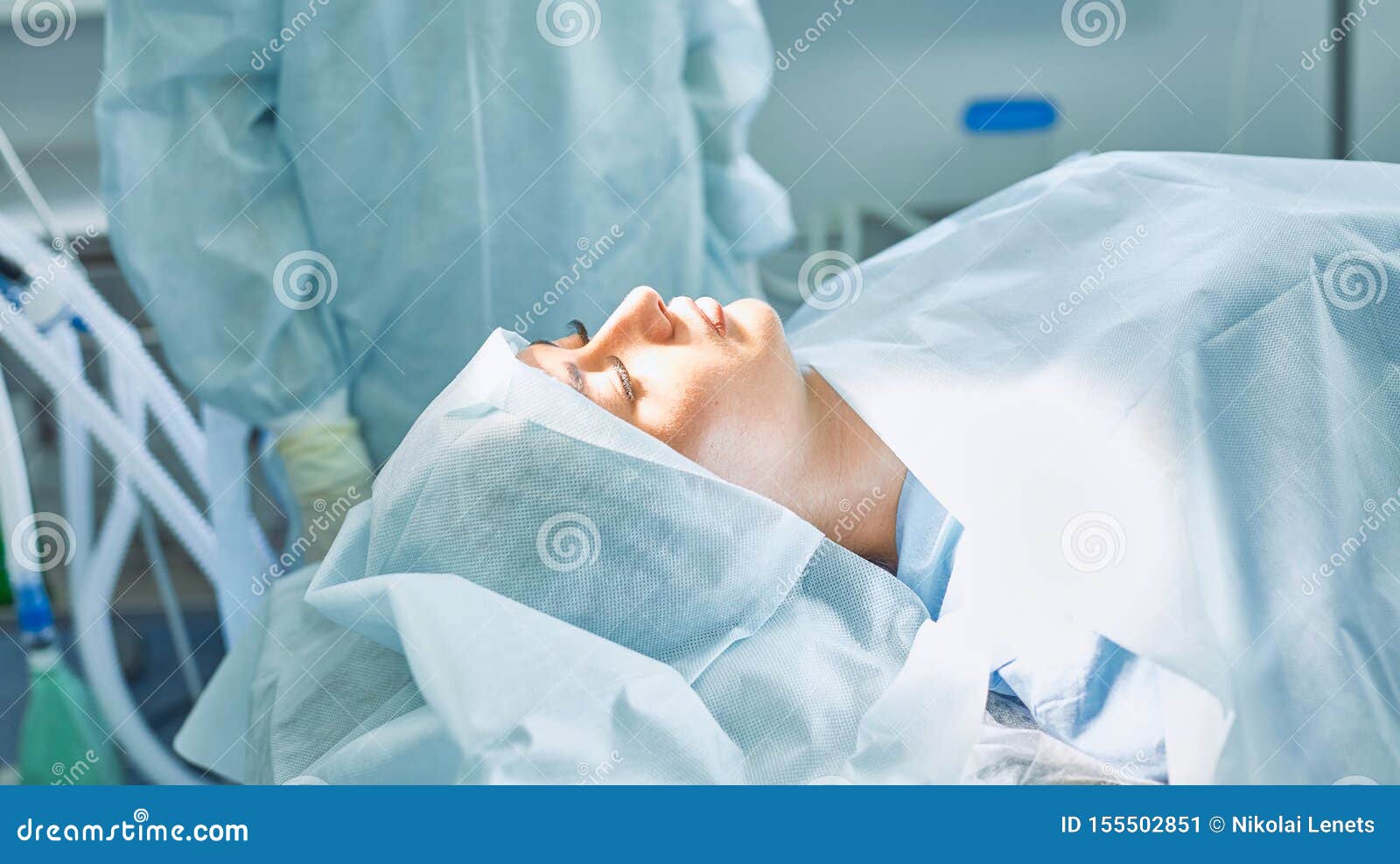 Several Doctors Surrounding Patient on Operation Table during T Stock ...