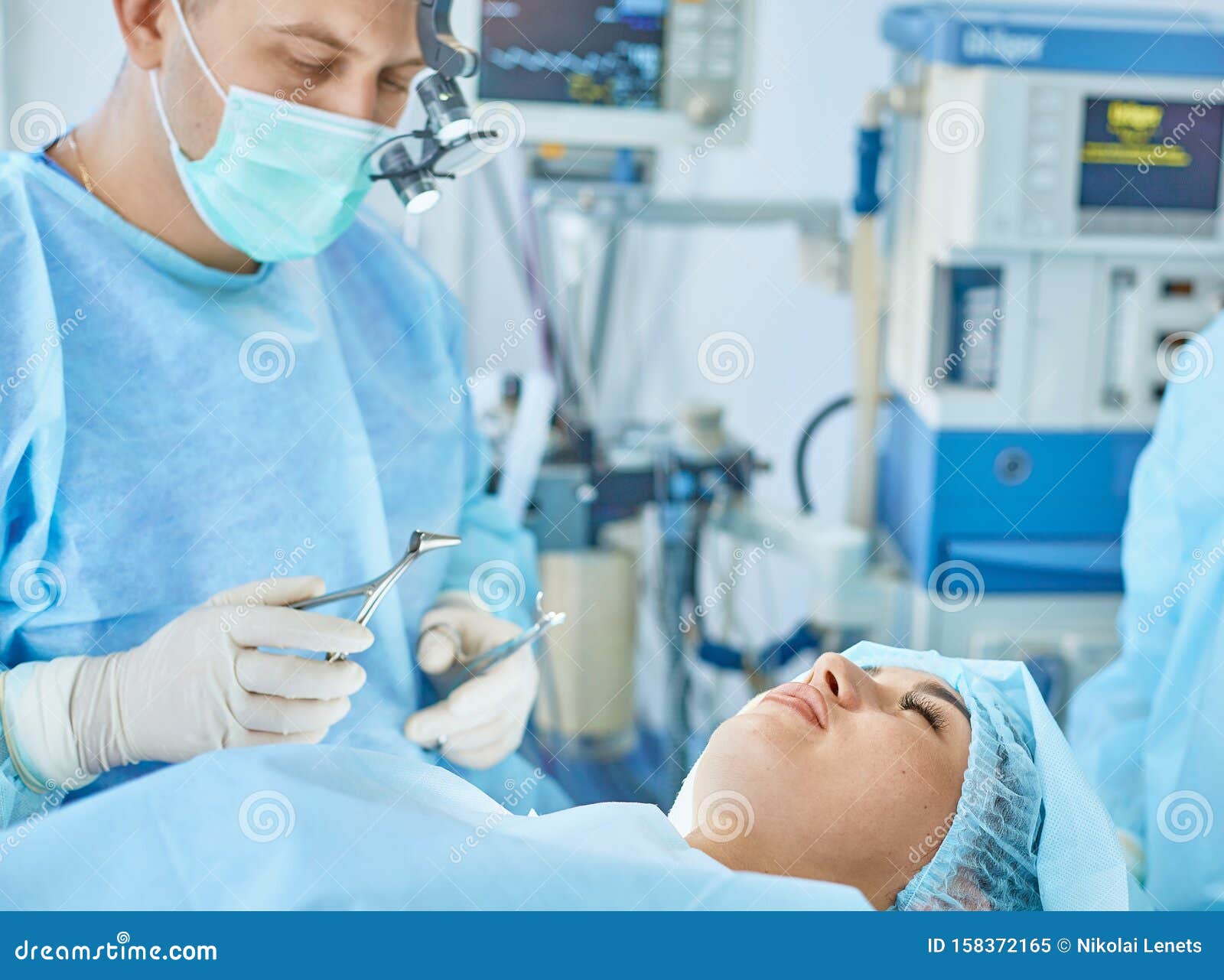 Several Doctors Surrounding Patient on Operation Table during T Stock ...