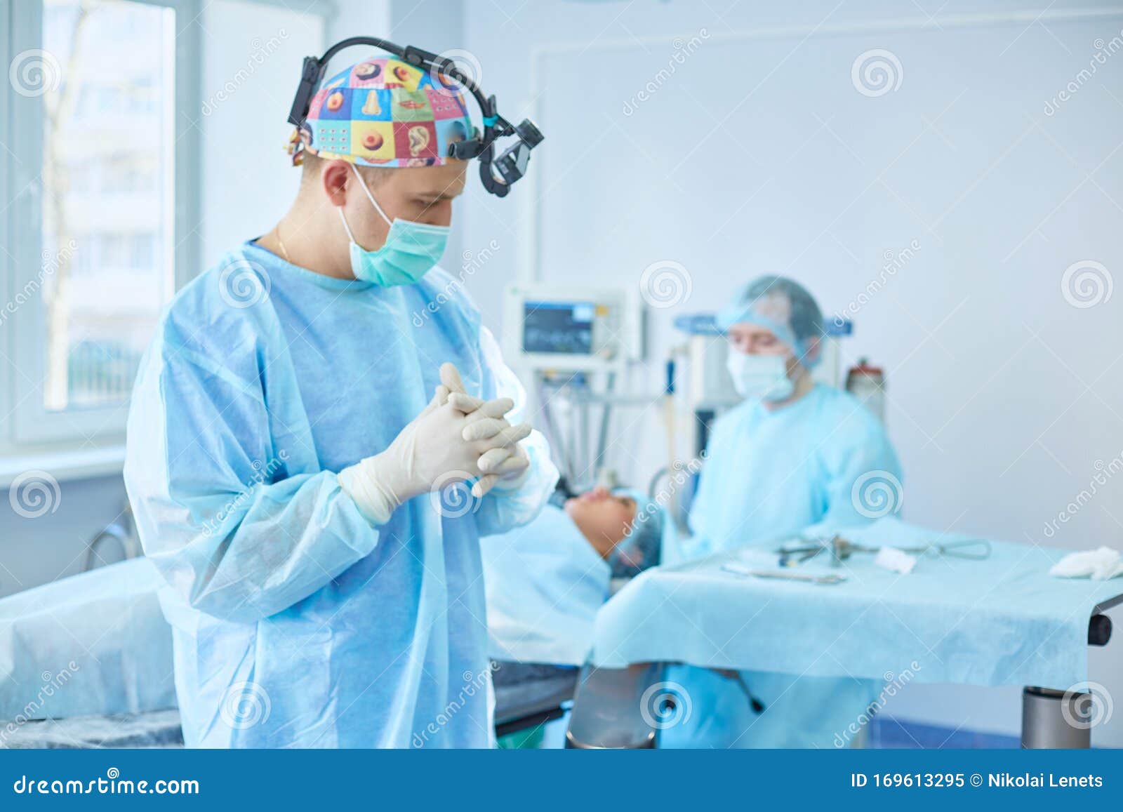 Several Doctors Surrounding Patient on Operation Table during Their ...