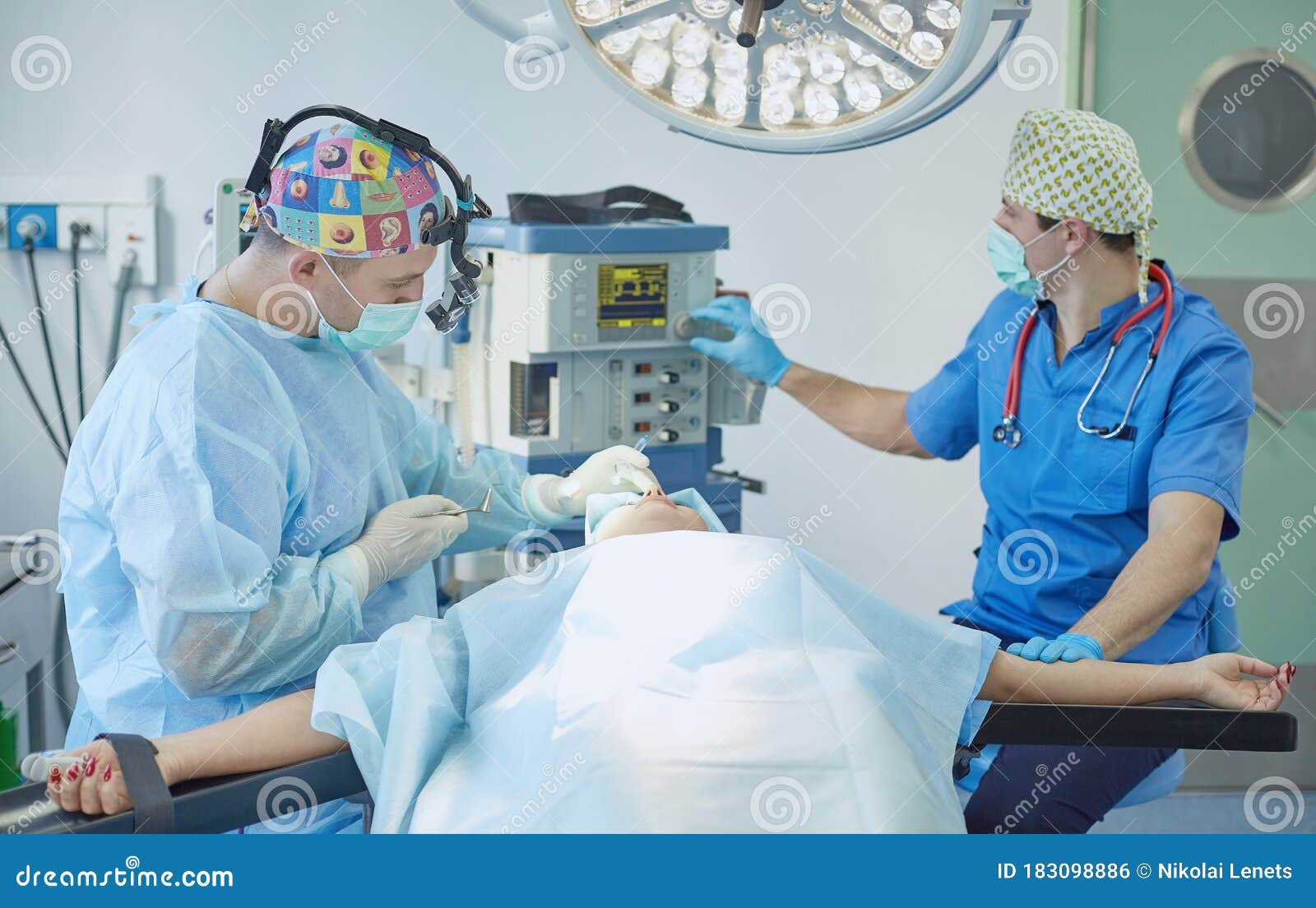 Several Doctors Surrounding Patient on Operation Table during Their ...