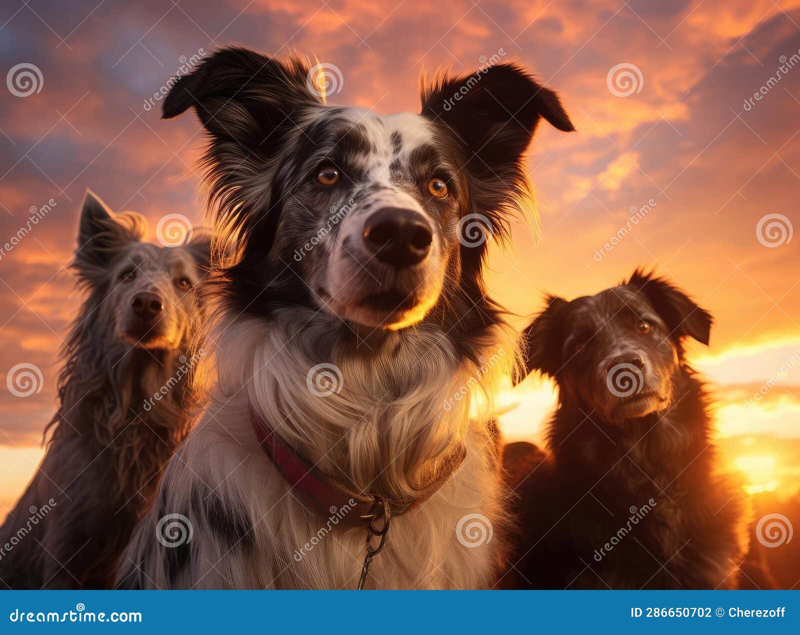 Several Dogs Take a Group Selfie Stock Photo - Image of shot, breed ...
