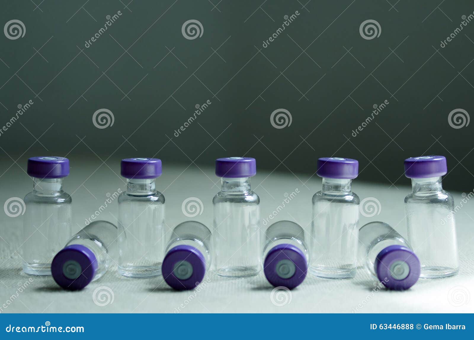 Several Empty Vials Placed in Line Stock Photo - Image of space ...