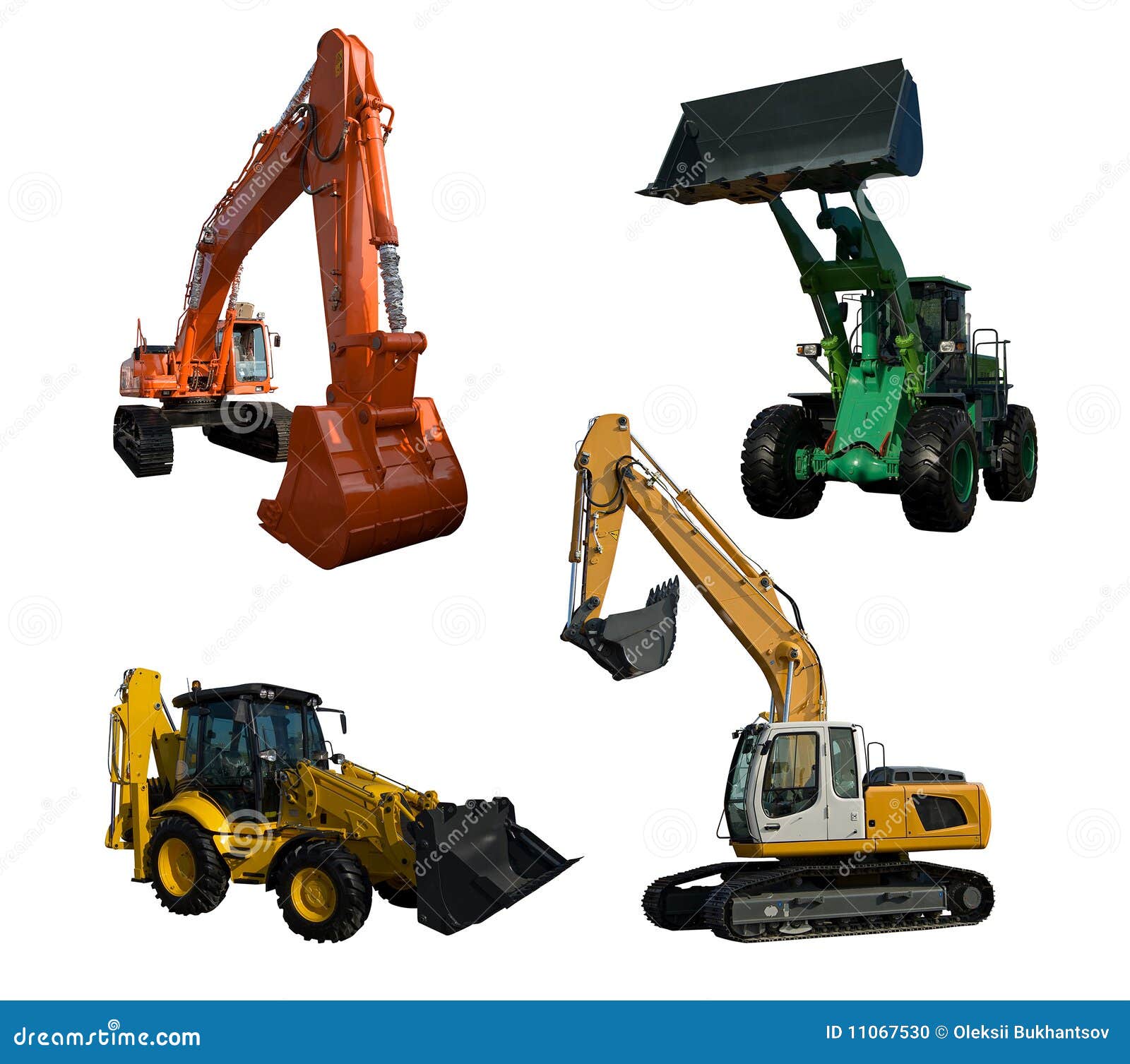 Several excavators stock photo. Image of earthmover, moving - 11067530