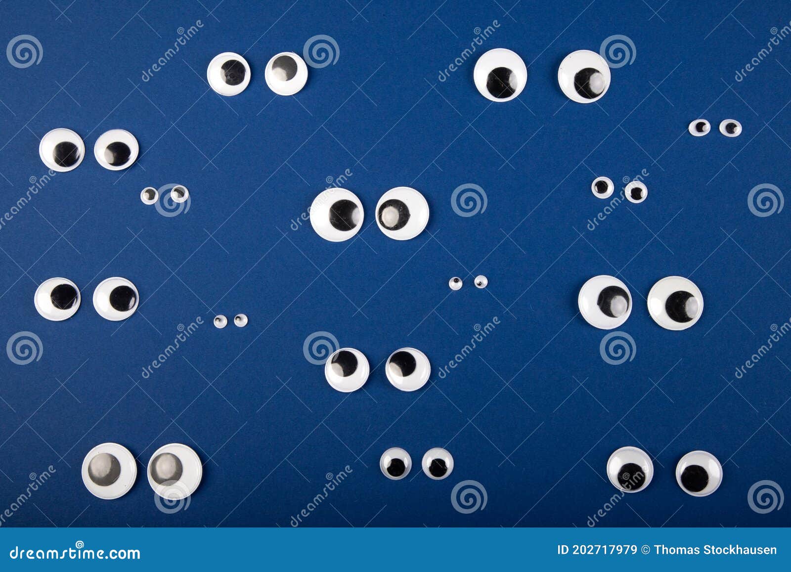 Several Eye Couples on Blue Background Stock Image - Image of look ...