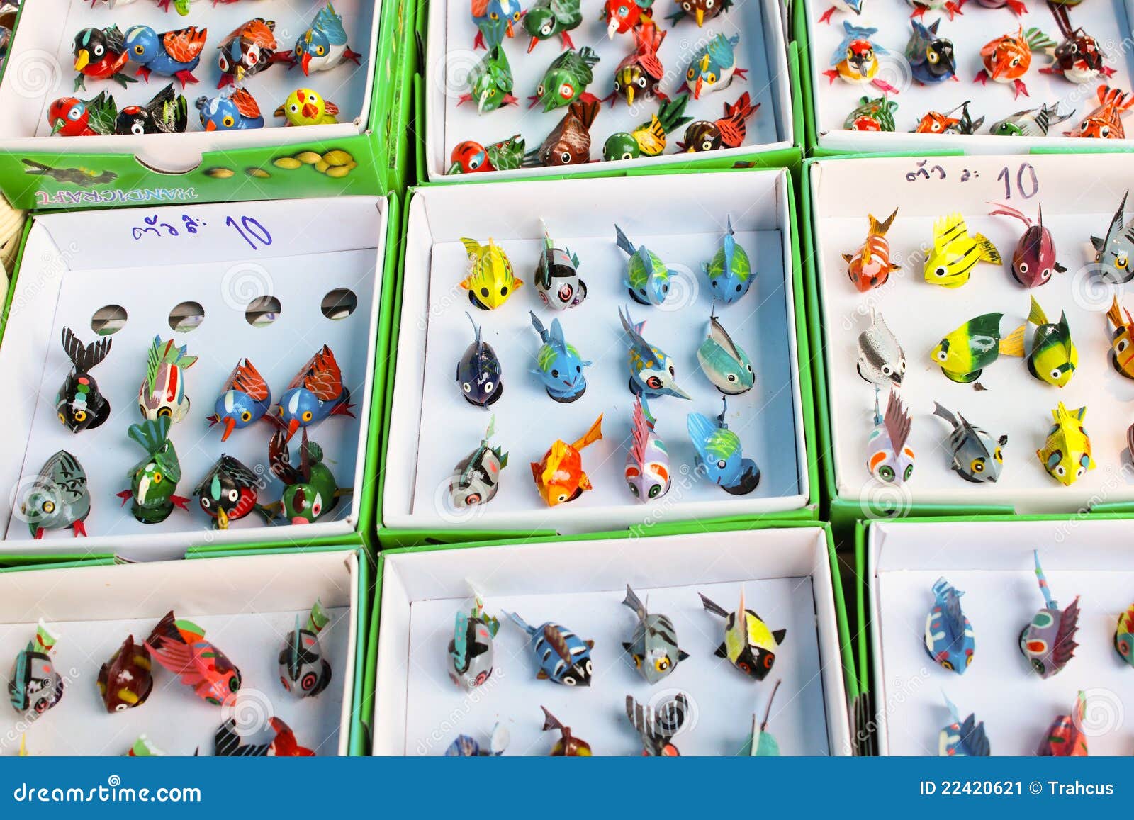 Several Fish Toys by Handicraft on Sale Stock Image - Image of ...