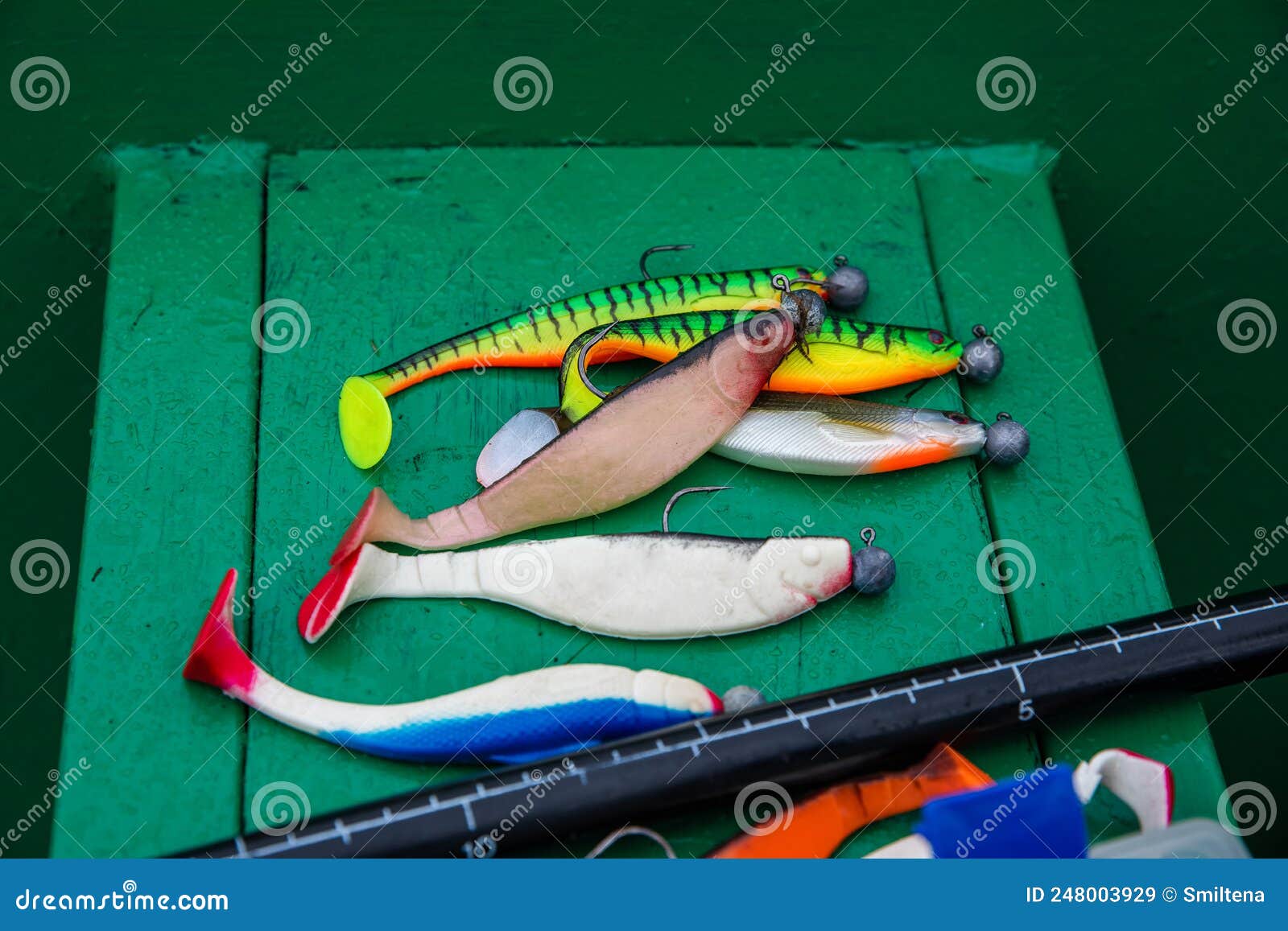 Several Fishing Soft Lures for Catching Pike Stock Image - Image of ...