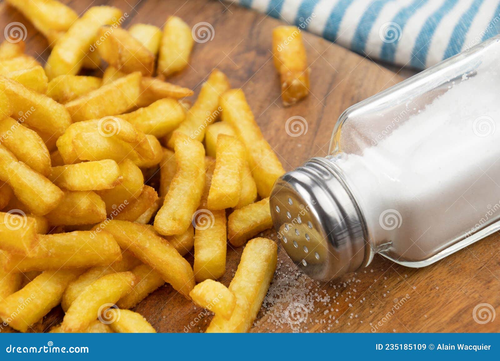 French fries with salt stock image. Image of crispy - 235185109