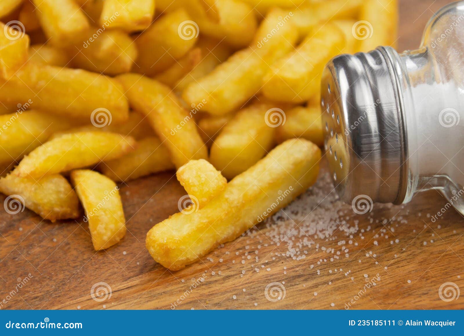 French fries with salt stock image. Image of cooking - 235185111