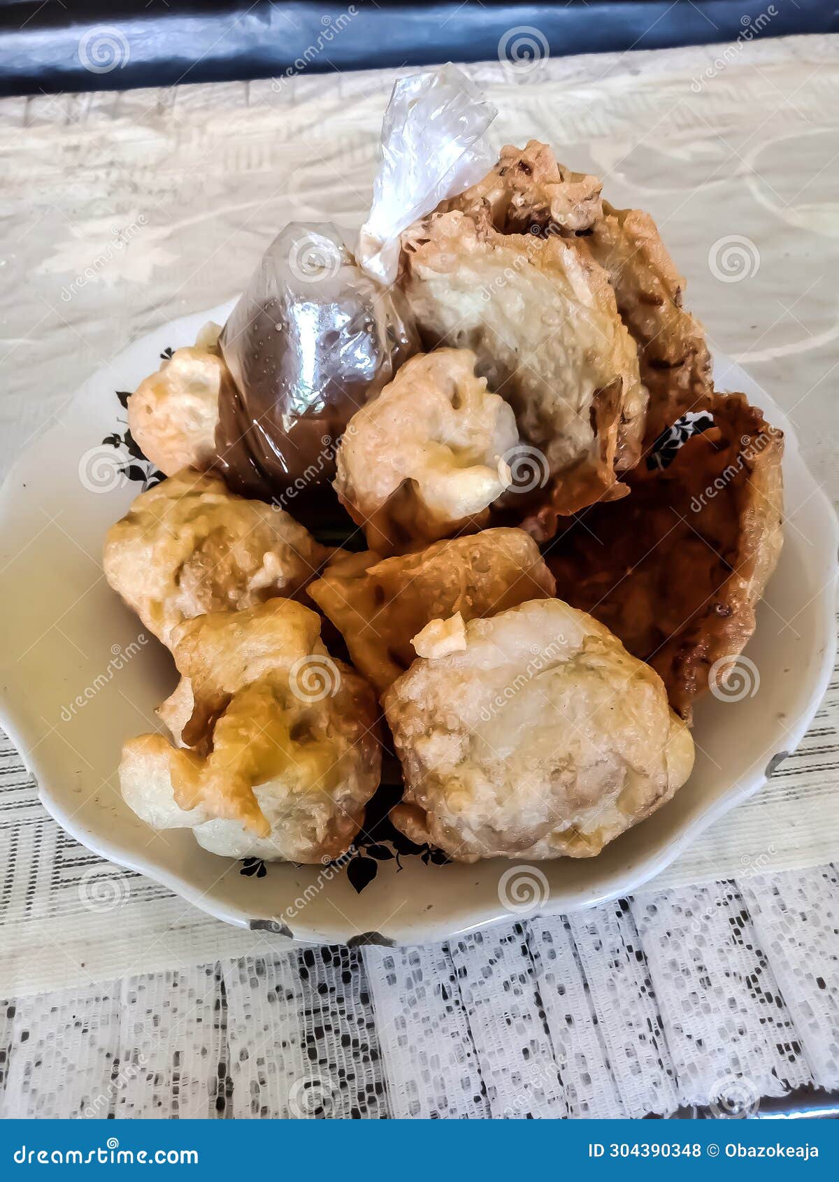 Several Fried Cakes Made from Tofu and Wheat Flour Stock Photo - Image ...