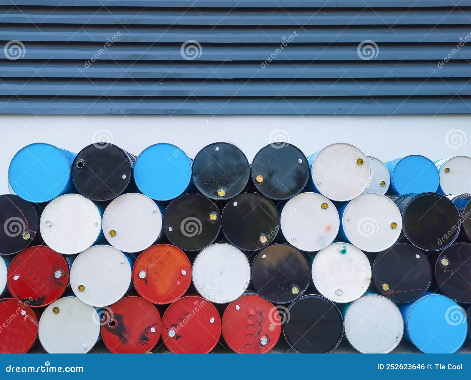Several Gallon Old Fuel Tanks Stacked Stock Photo - Image of hazardous ...
