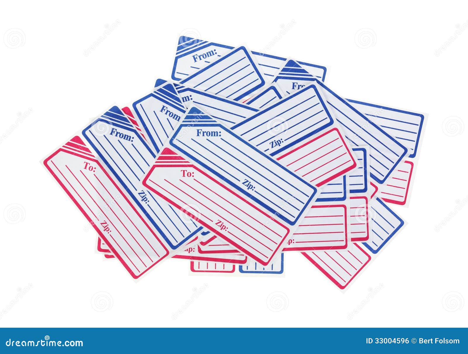 Several Generic Mailing Labels Stock Photo - Image of template, group ...
