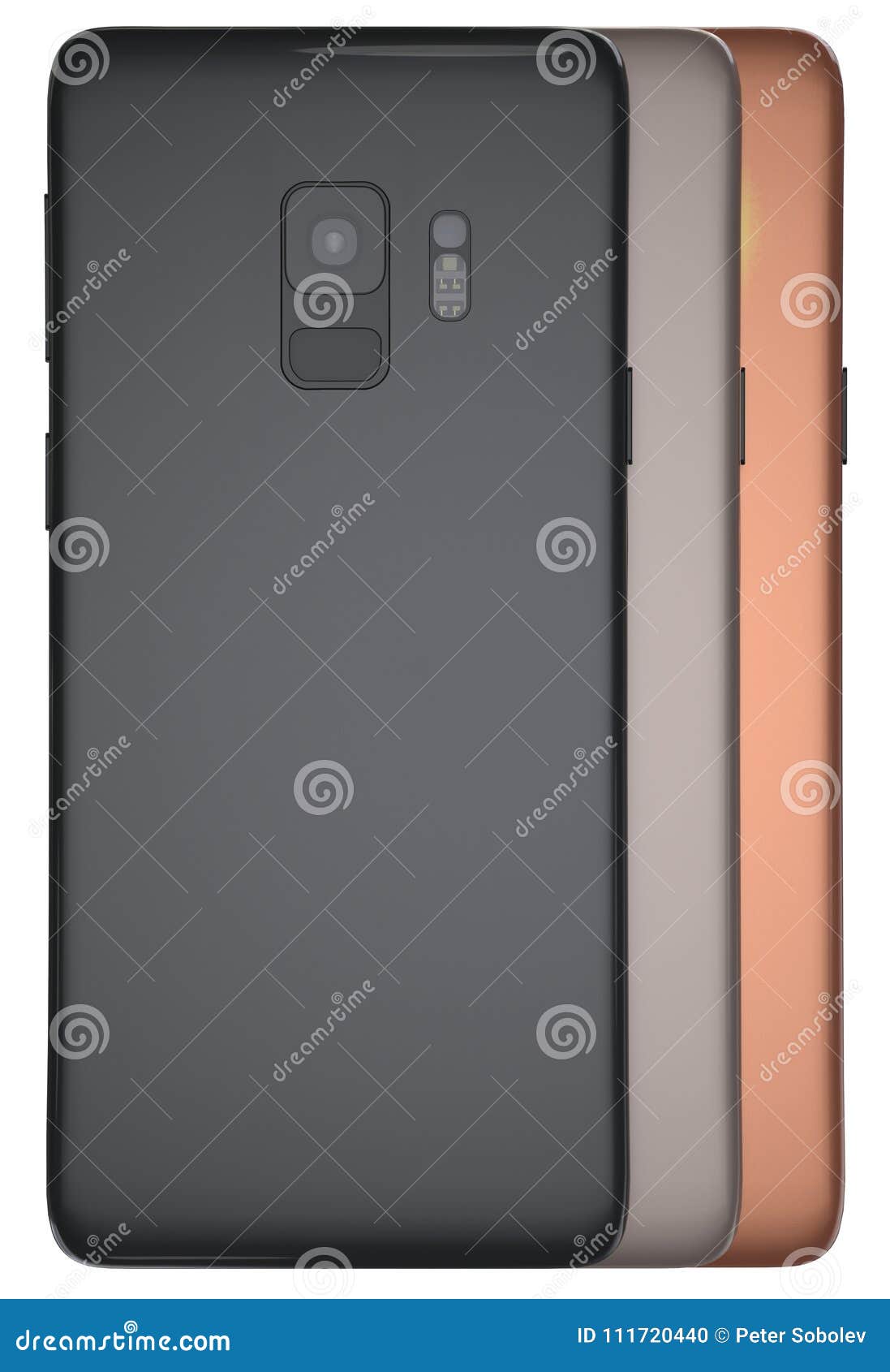 Several Generic Smartphones Stock Photo - Image of black, cellular ...