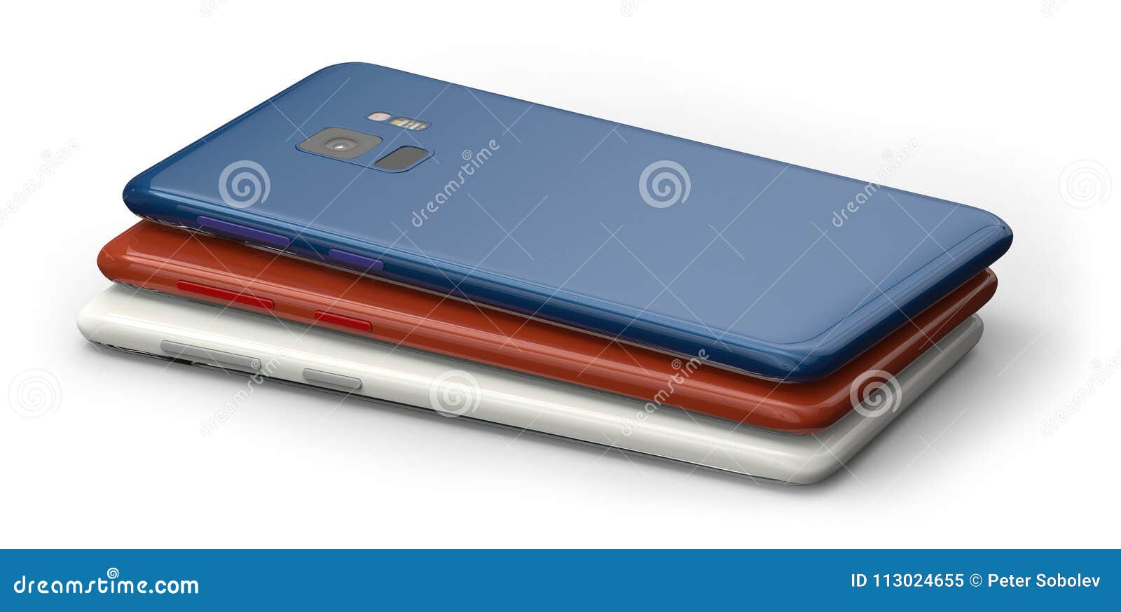 Several Generic Smartphones Stock Image - Image of scanner, sensor ...