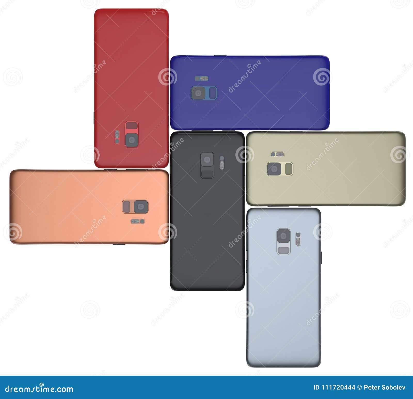 Several Generic Smartphones Stock Photo - Image of scanner ...