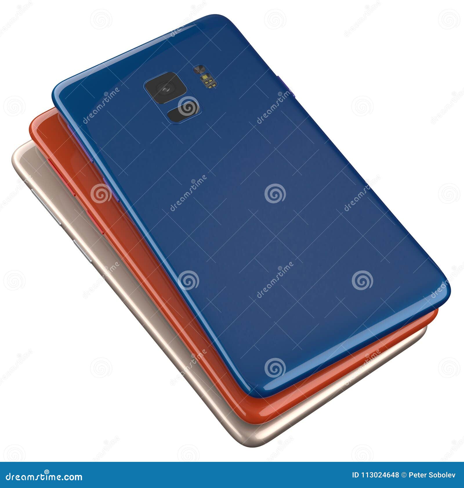 Several Generic Smartphones Stock Illustration - Illustration of black ...