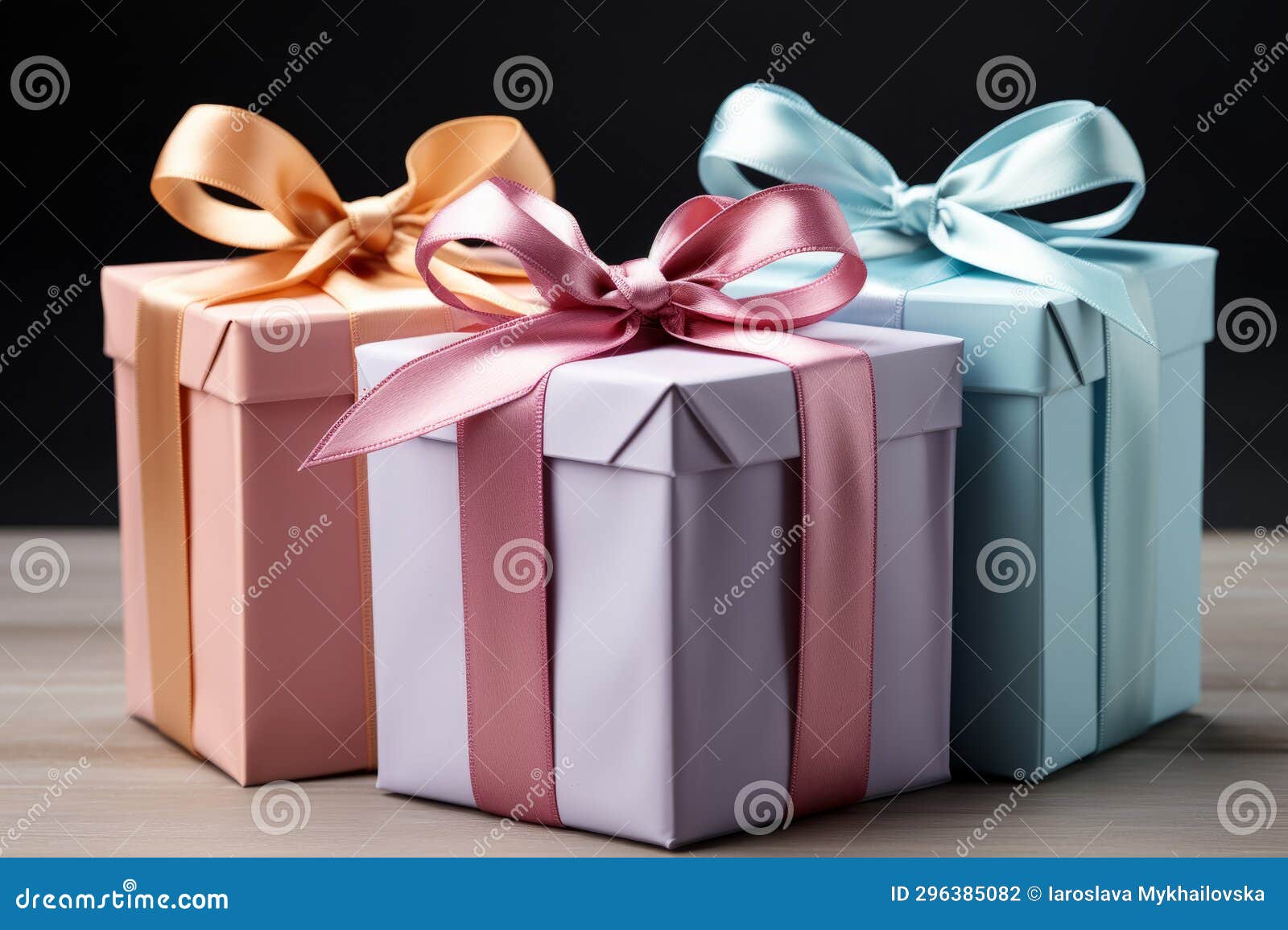 Several Gift Boxes in Pastel Colors. Stock Illustration - Illustration ...