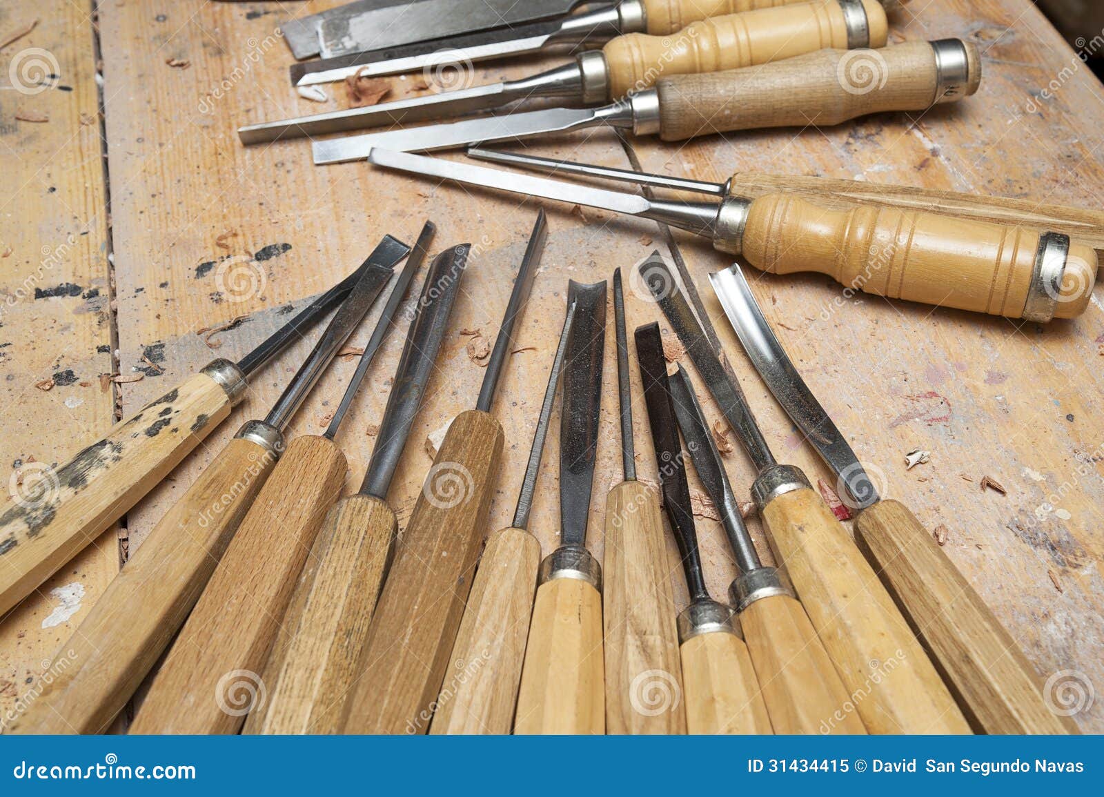 Several gouges stock image. Image of build, closeup, carpenter - 31434415